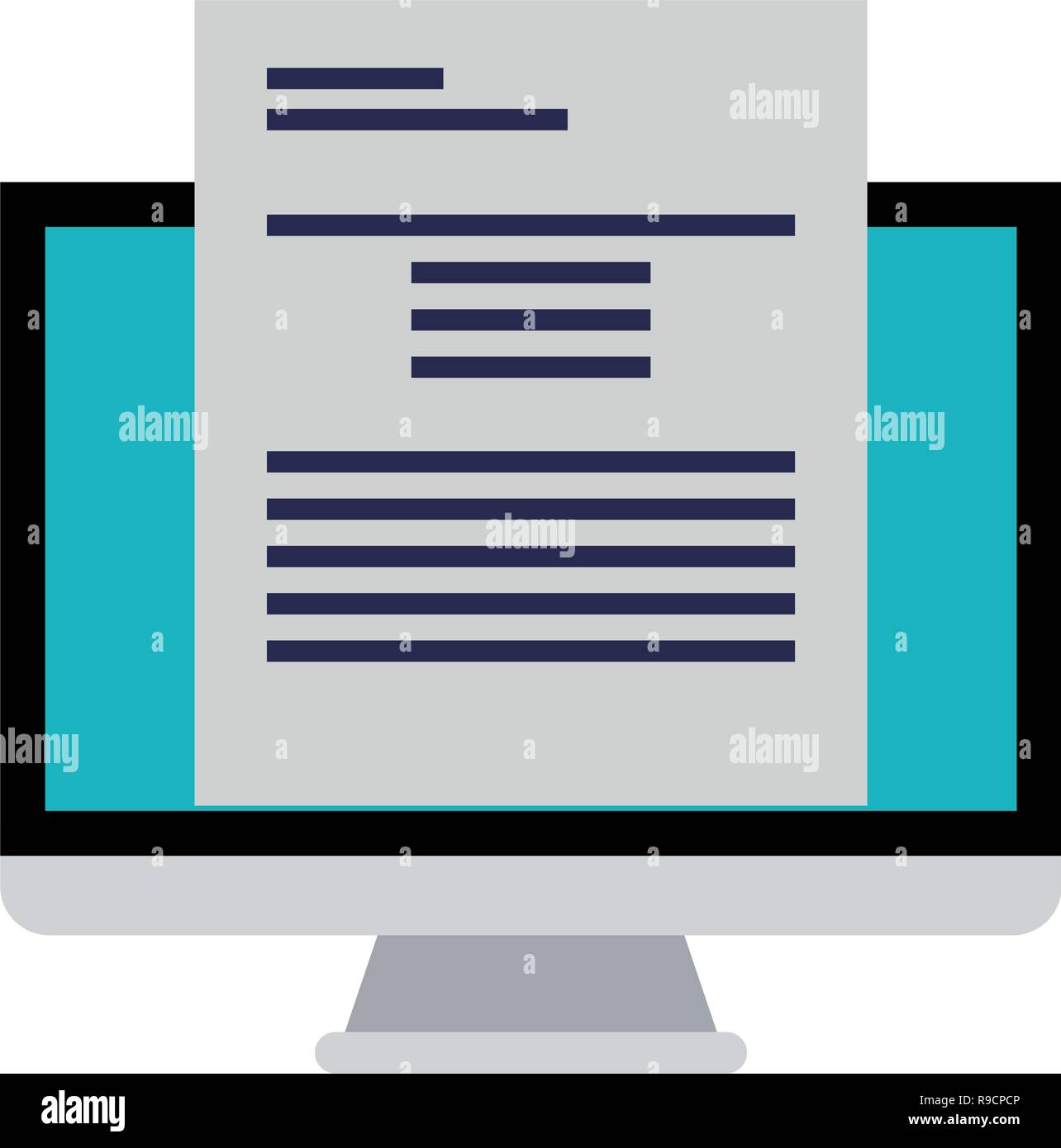 Businessman working laptop computer documents Stock Vector Images - Alamy