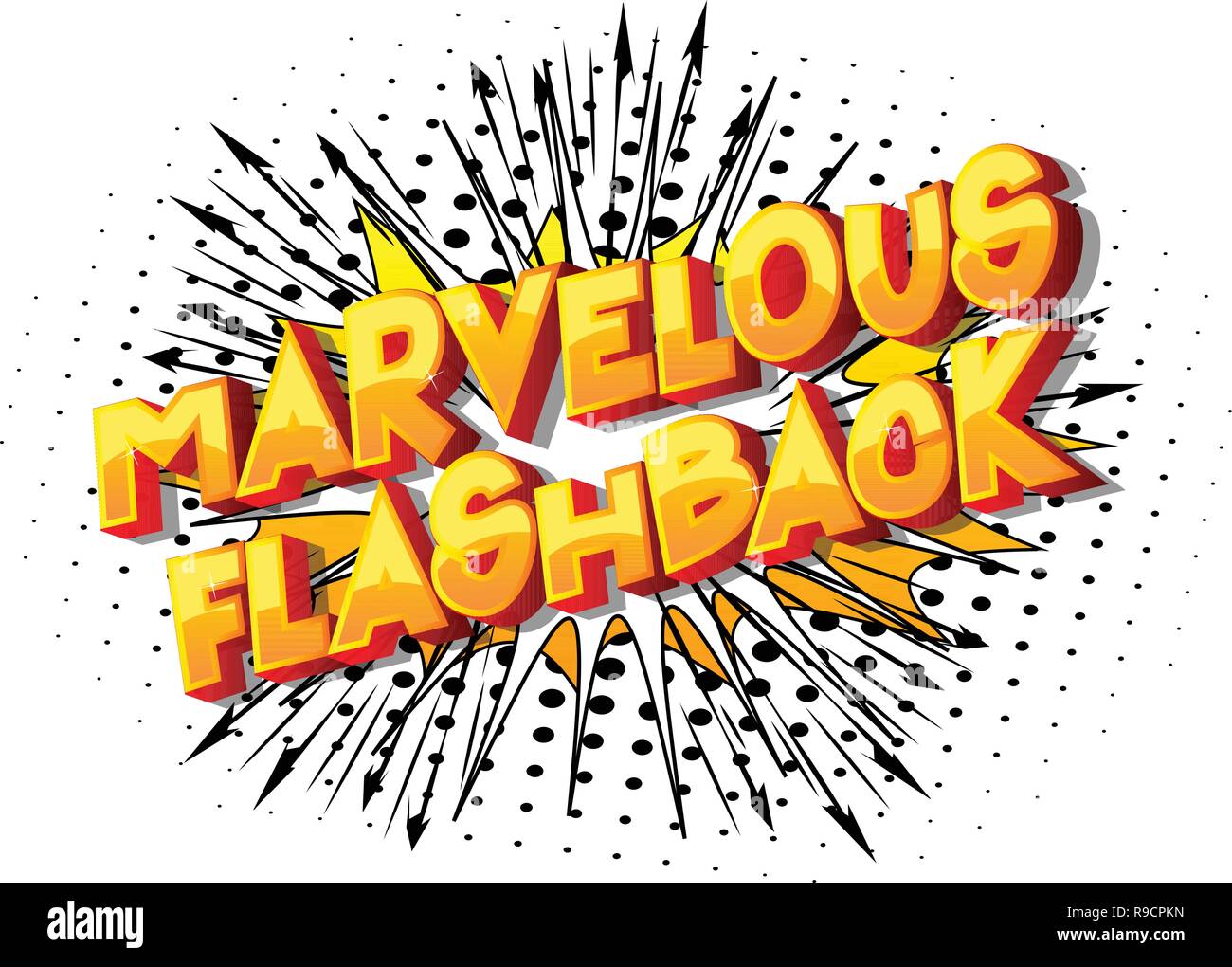 Marvelous Flashback - Vector illustrated comic book style phrase on ...