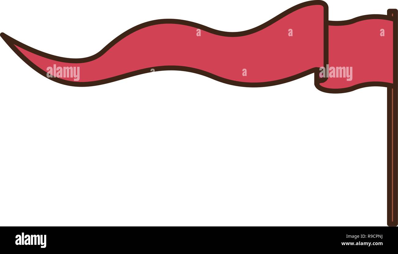 red flag waving isolated icon Stock Vector Image & Art - Alamy