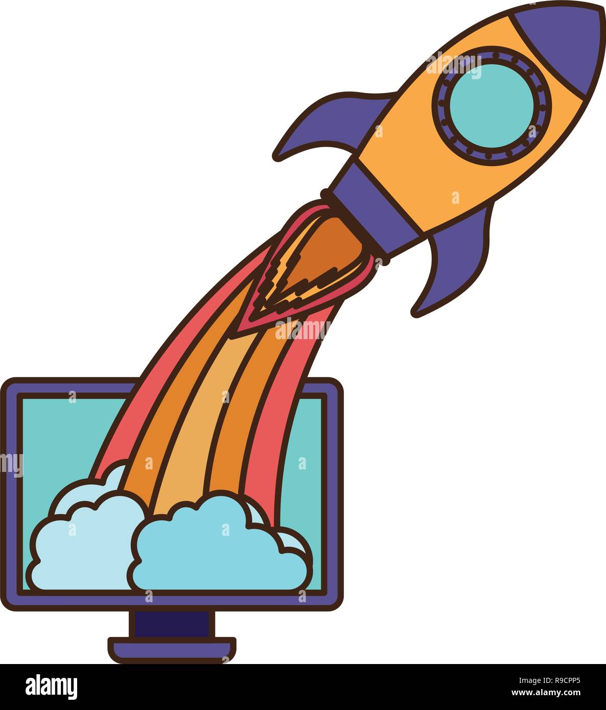 Ship screen Stock Vector Images - Alamy