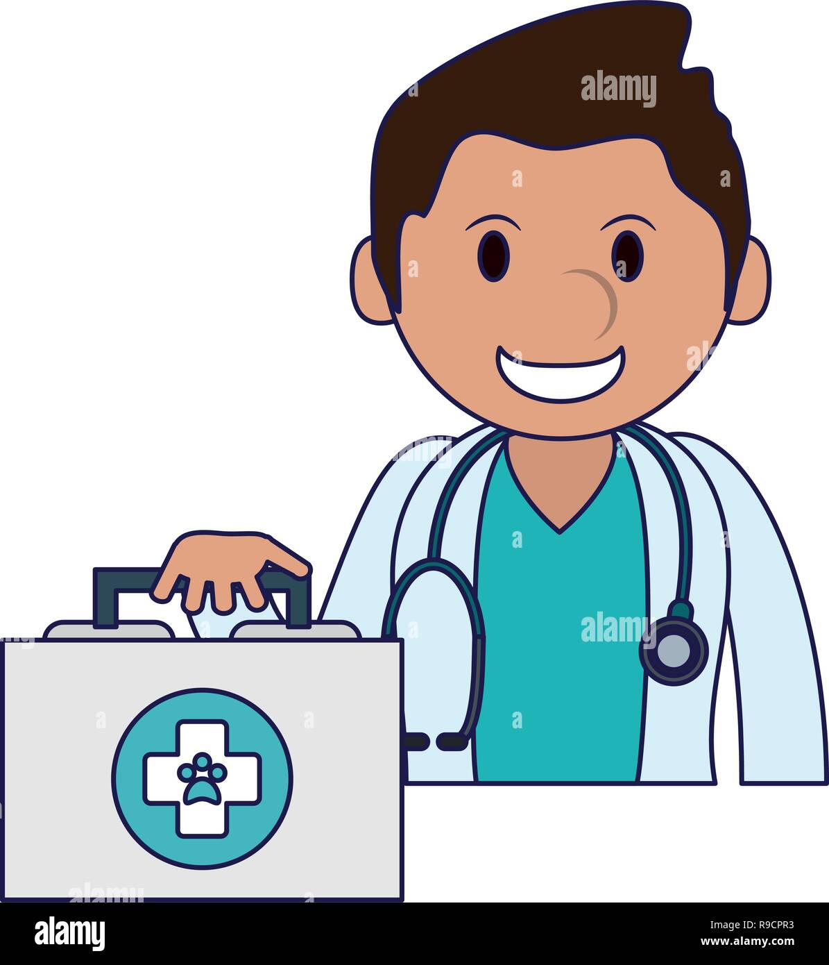 Professional equipment veterinary doctor Stock Vector Images - Alamy