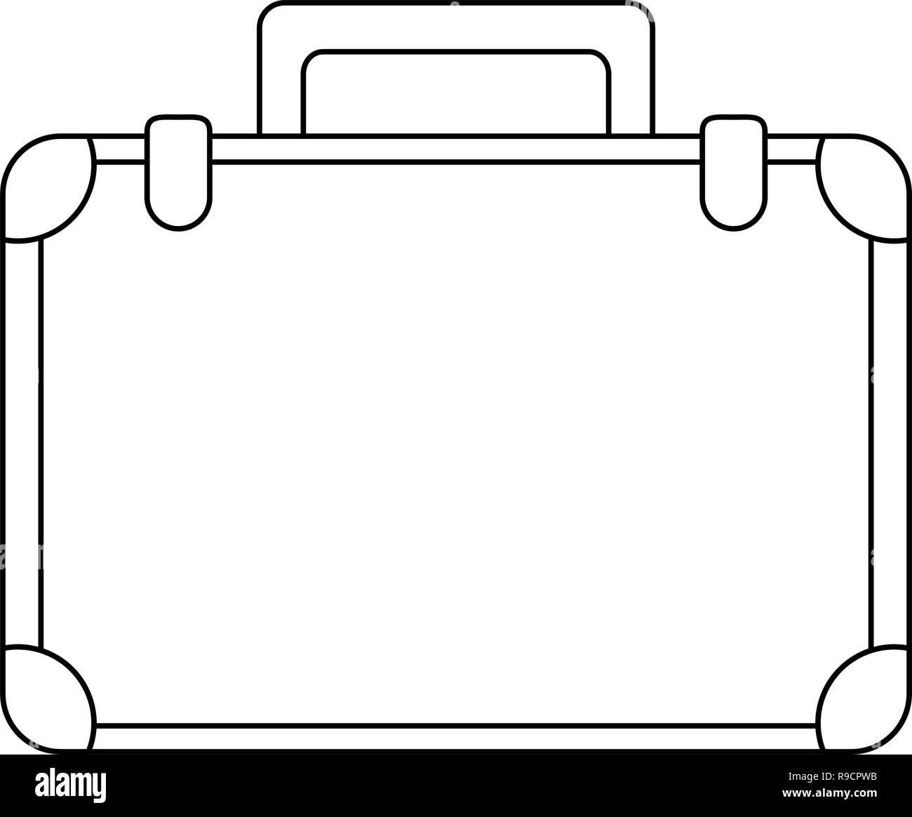 Business briefcase symbol in black and white Stock Vector Image & Art ...