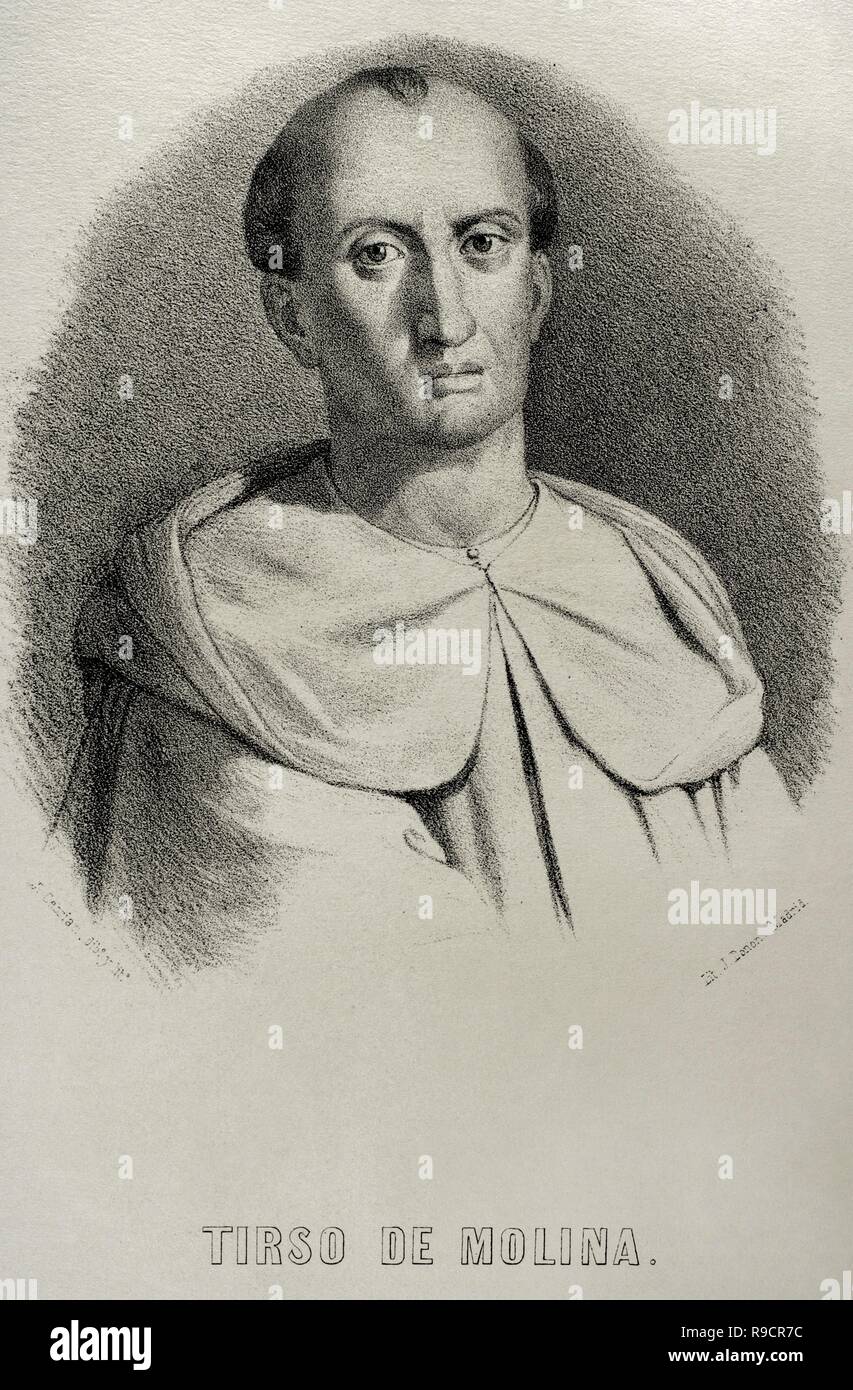 Tirso de Molina, pseudónimo de Gabriel Téllez (1579-1648). Dramaturgo ...