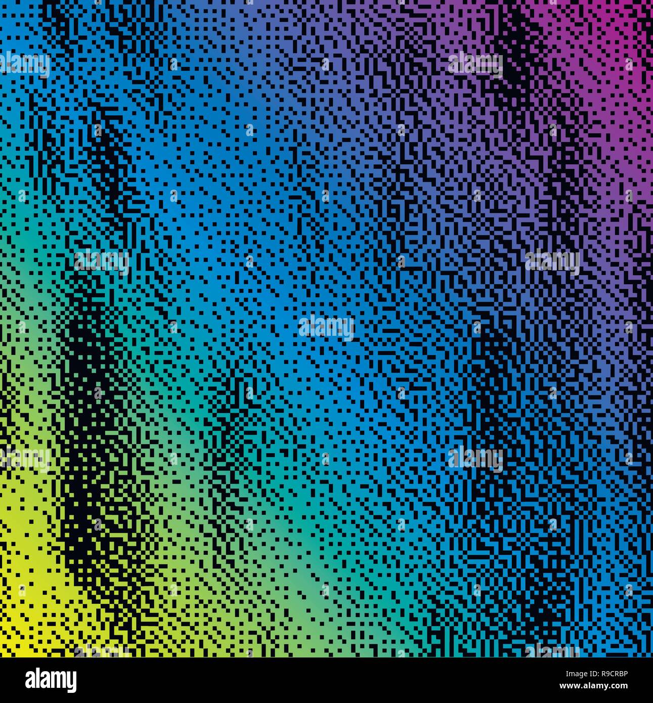 Holi. Hindu Spring Festival. Rainbow gradient background. Pixel grunge ...