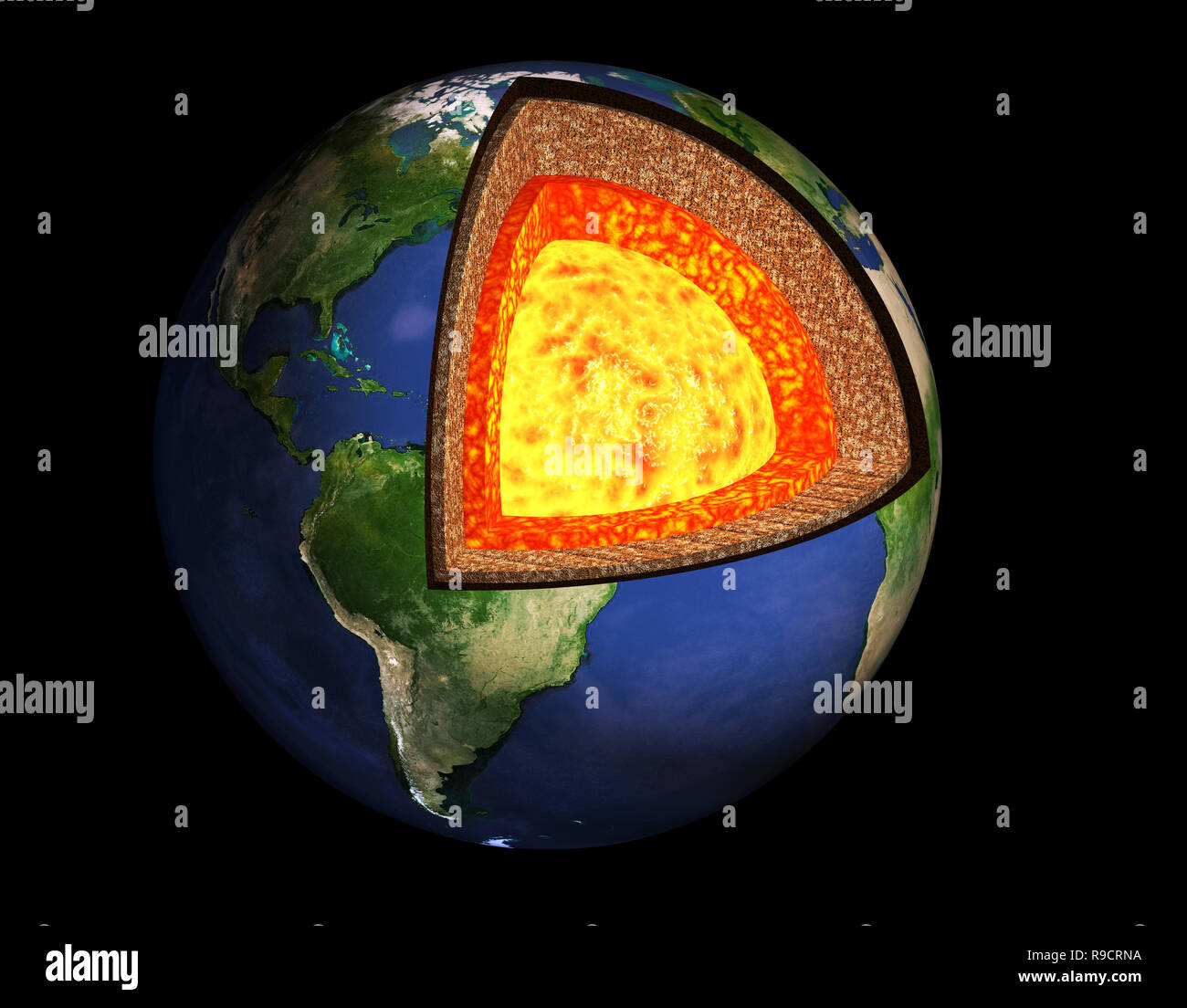 Inner Structure Earth Stock Photos & Inner Structure Earth Stock Images ...