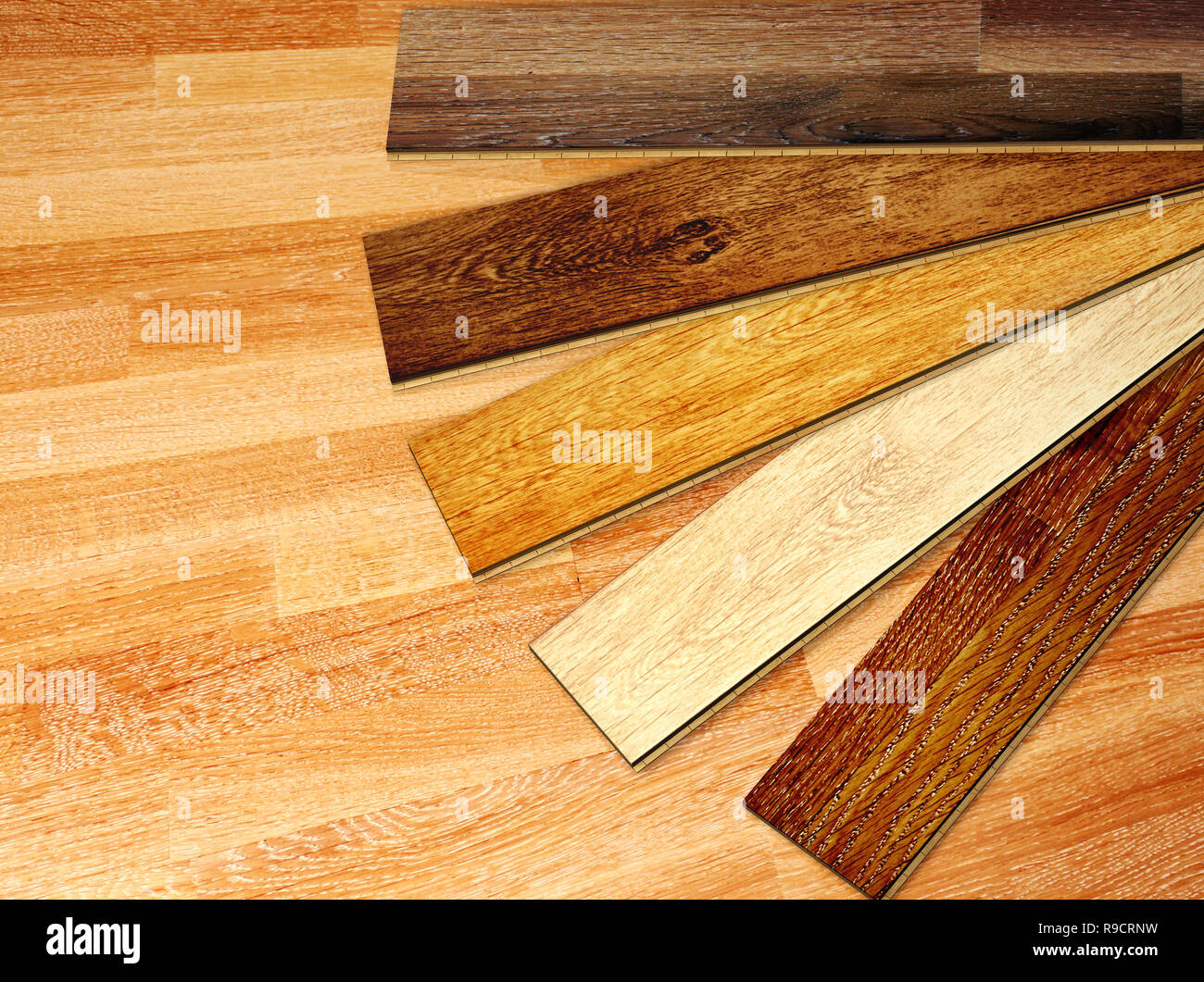 New oak parquet of different colors Stock Photo - Alamy