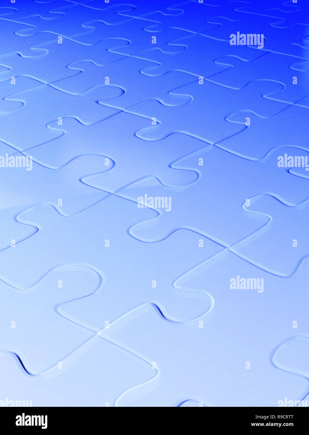 Abstract background from puzzle of blue color Stock Photo - Alamy