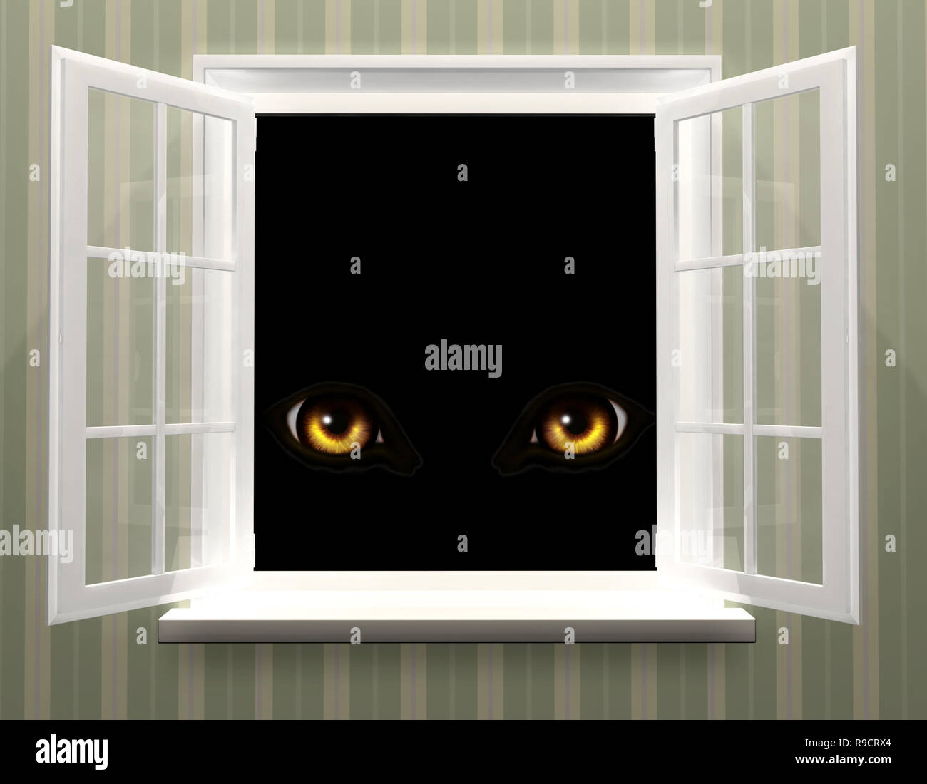 Scary monster in dark room hi-res stock photography and images - Alamy