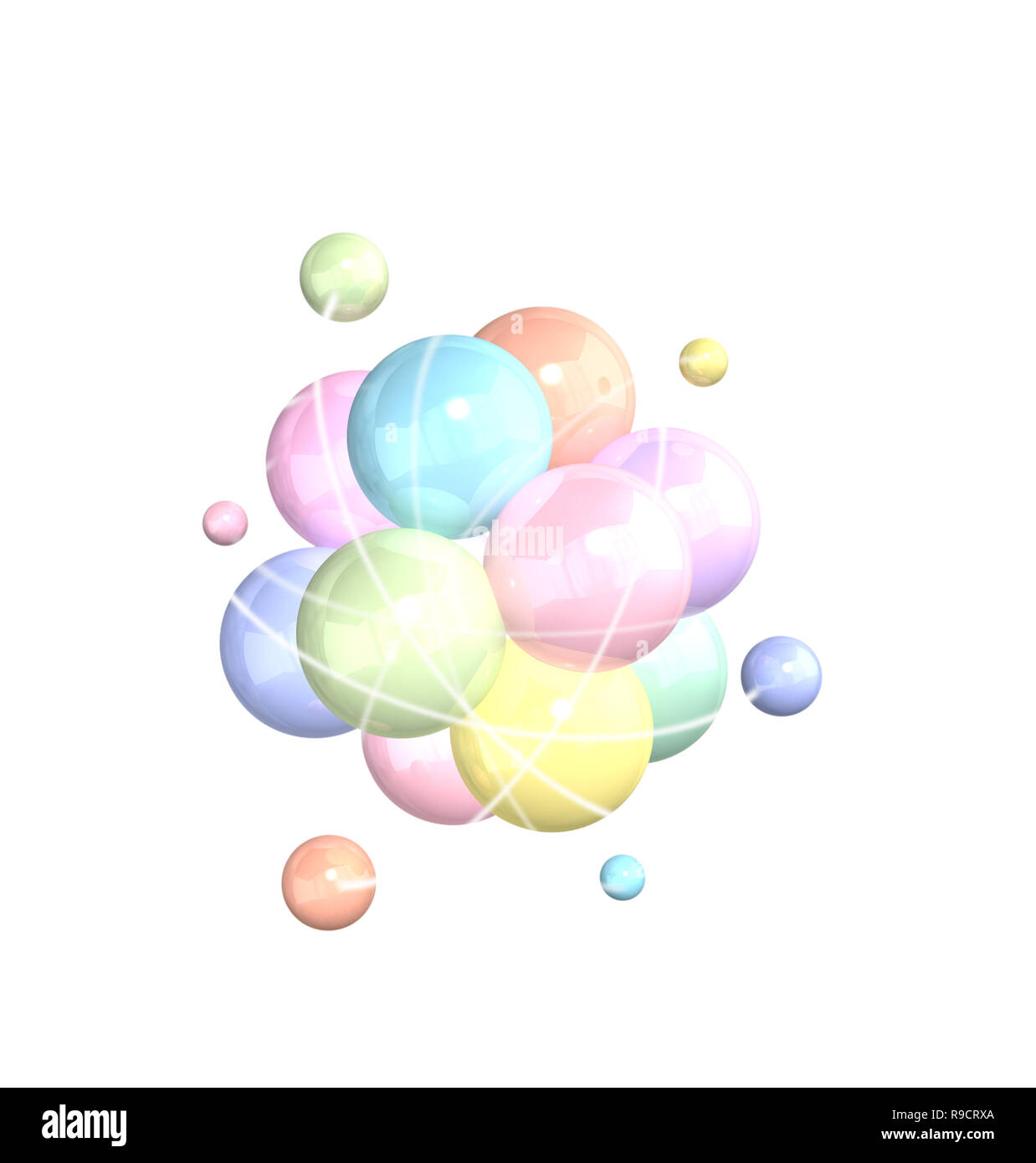 Molecular structure. Multi color model of molecule Stock Photo - Alamy