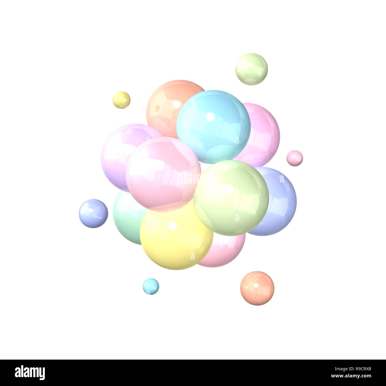 Molecular structure. Multi color model of molecule Stock Photo - Alamy