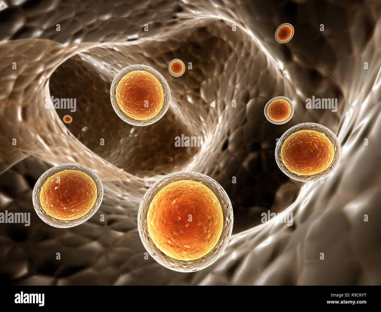 Colony of pathogen viruses - 3d render Stock Photo - Alamy