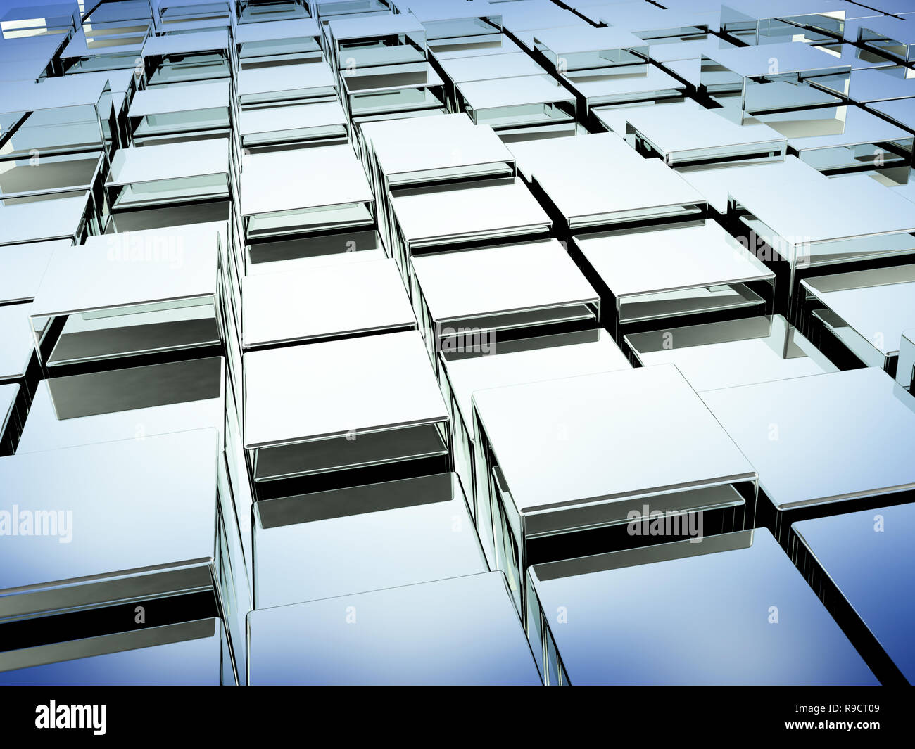 Abstract 3d background with boxes Stock Photo - Alamy