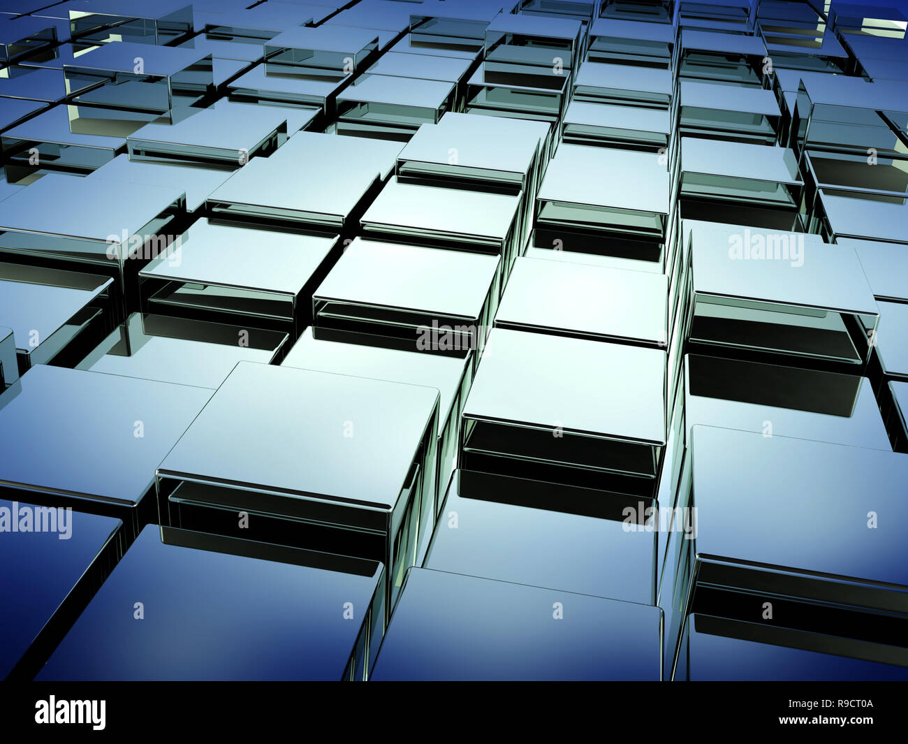 Abstract 3d background with boxes Stock Photo - Alamy
