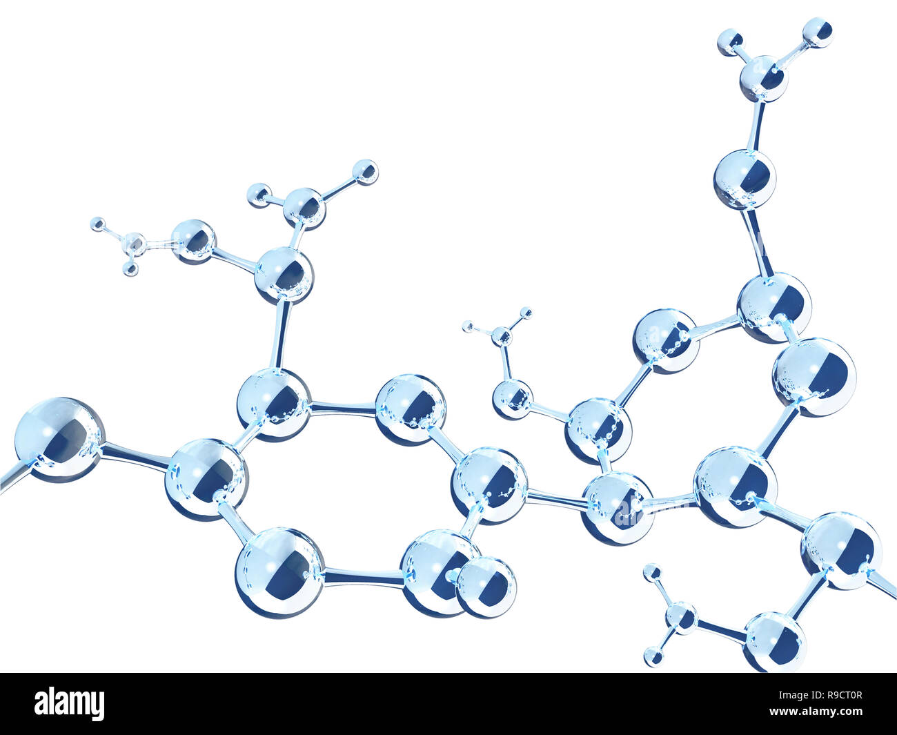 Abstract molecular structure. Isolated on white background Stock Photo ...