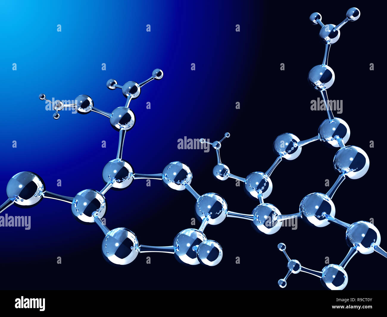 Abstract molecular structure. Isolated on white background Stock Photo ...