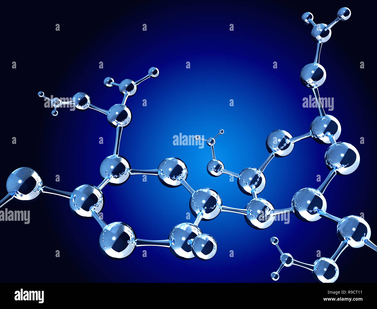 Abstract molecular structure. Isolated on white background Stock Photo ...