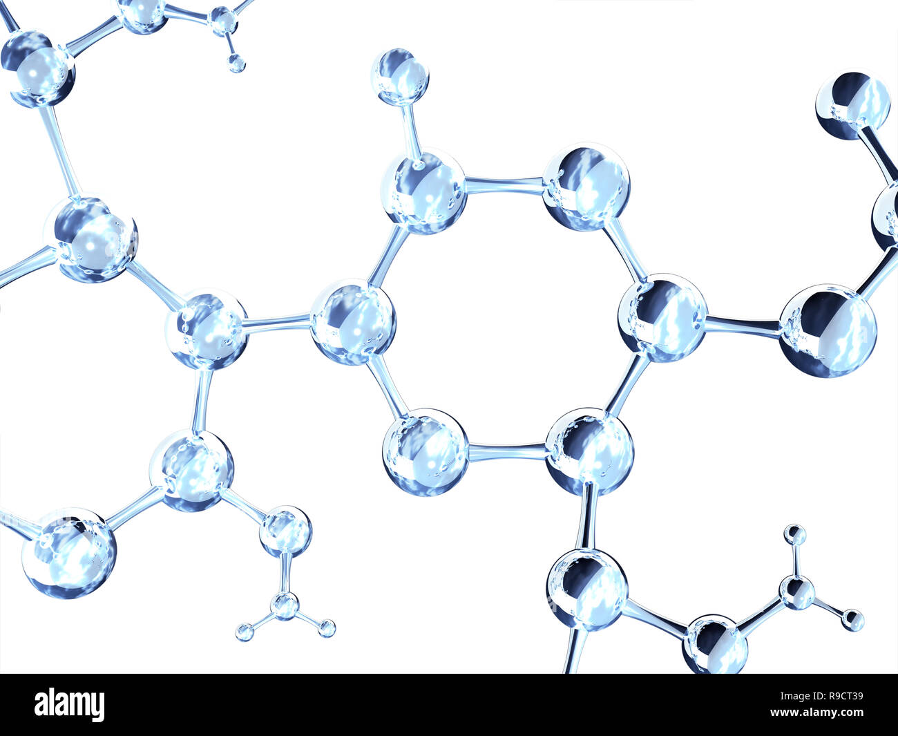 Abstract molecular structure. Isolated on white background Stock Photo ...