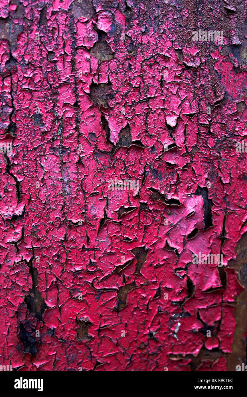 texture of old peeling red paint on the Board. background Stock Photo ...