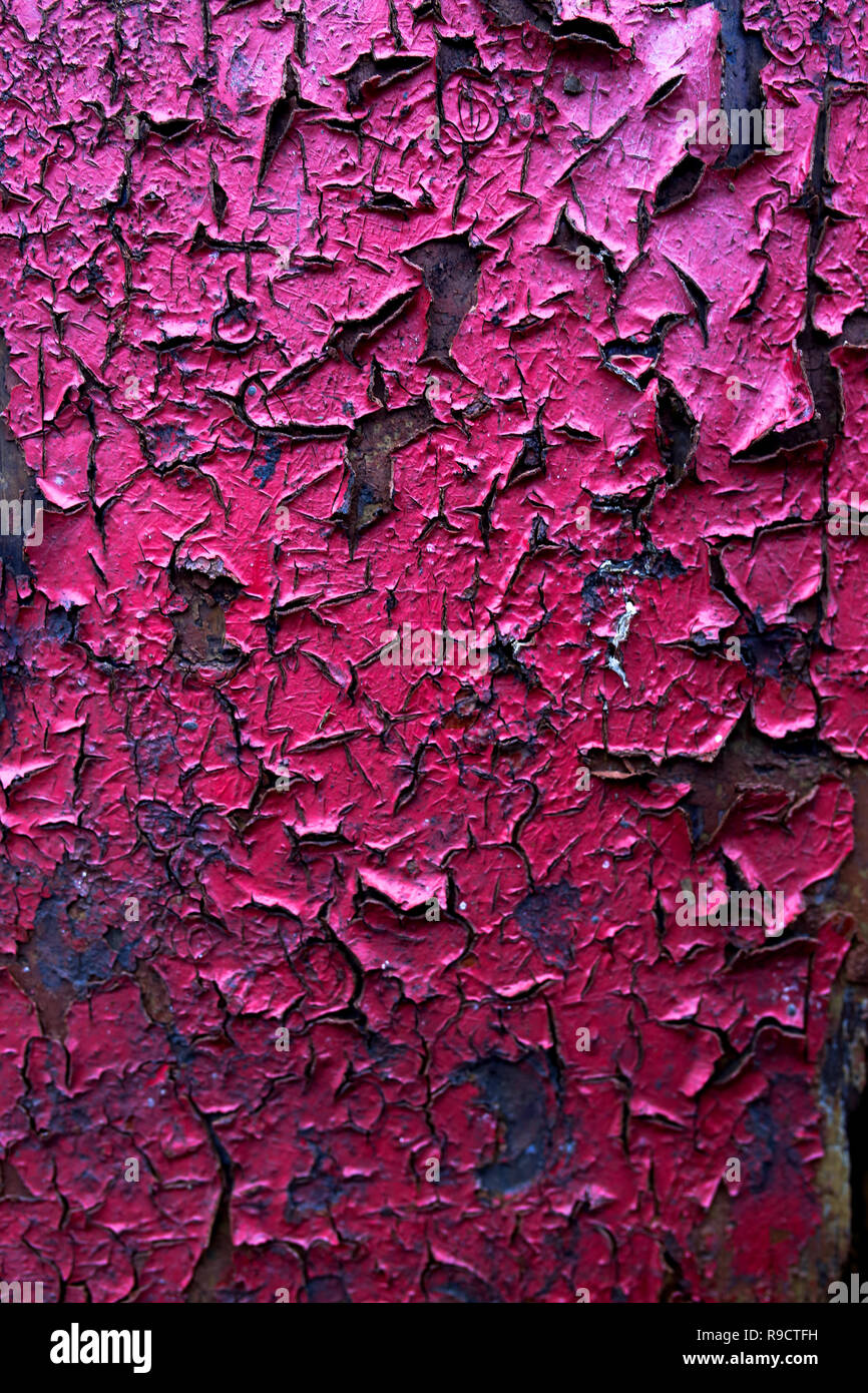 texture of old peeling red paint on the Board. background Stock Photo ...