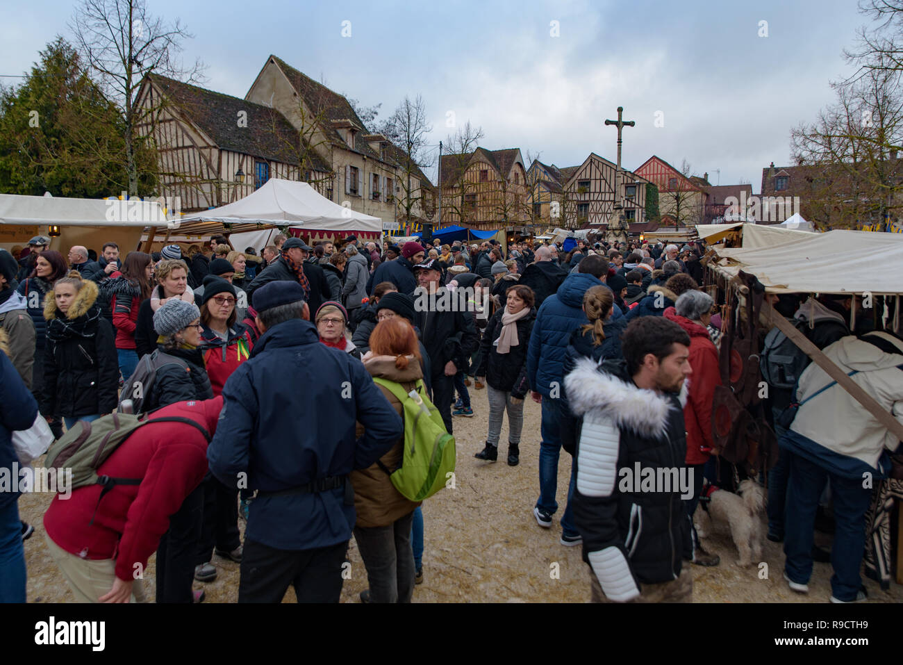 Medieval Christmas Market in Provins, Paris, France Stock Photo - Alamy