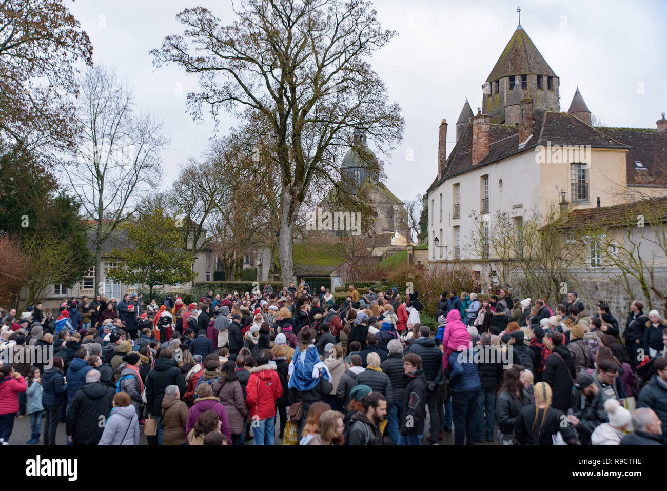 Medieval Christmas Market in Provins, Paris, France Stock Photo - Alamy
