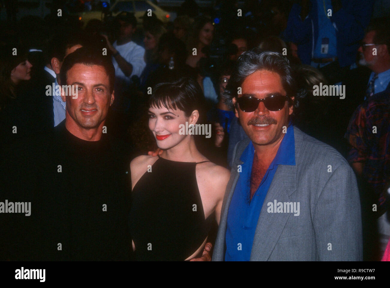 HOLLYWOOD, CA - MAY 26: Actor Sylvester Stallone, actress Janine Turner and producer Mario ...