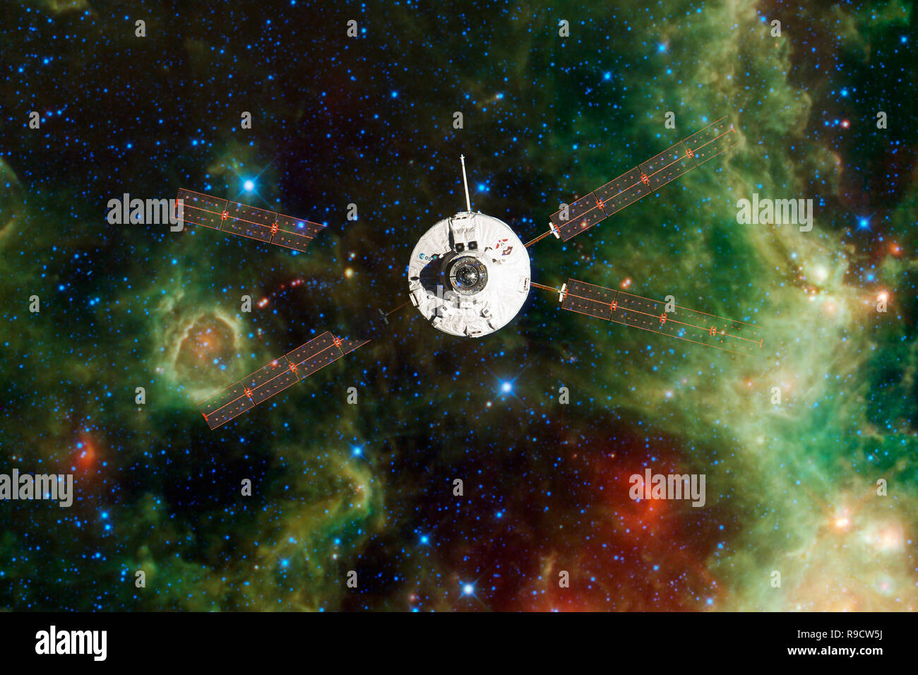 Spacecraft launch into space. Beauty of outer space. Billions of ...