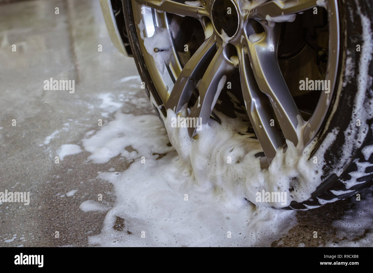 Foam Car Wash on Wheels Stock Photo - Alamy