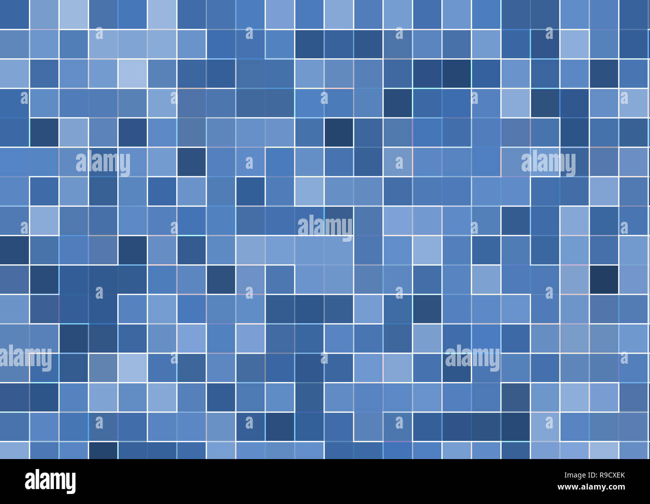 Abstract background with square tiles of blue color Stock Photo - Alamy