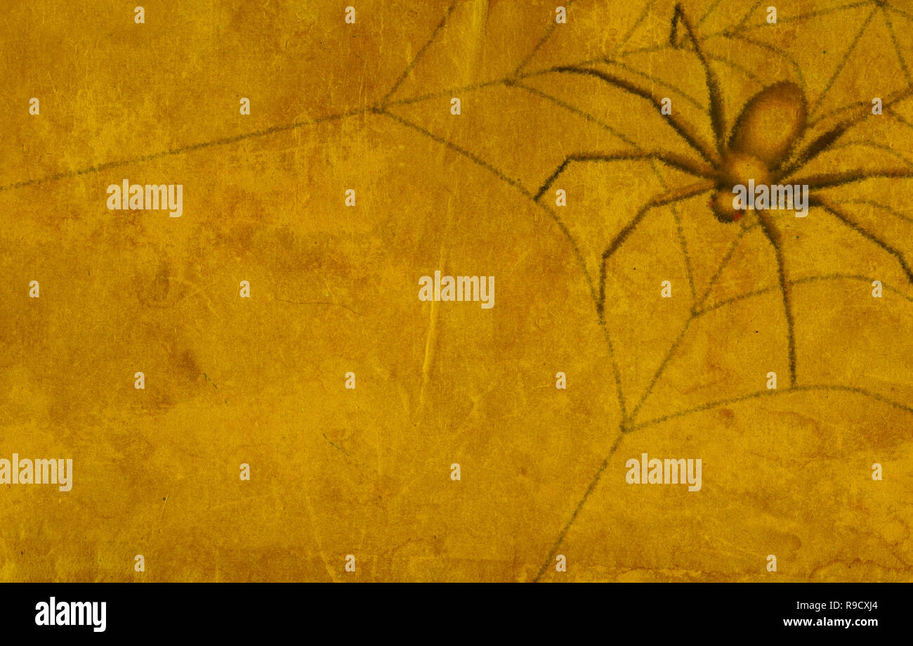 Grunge background of brown color, with spider Stock Photo - Alamy