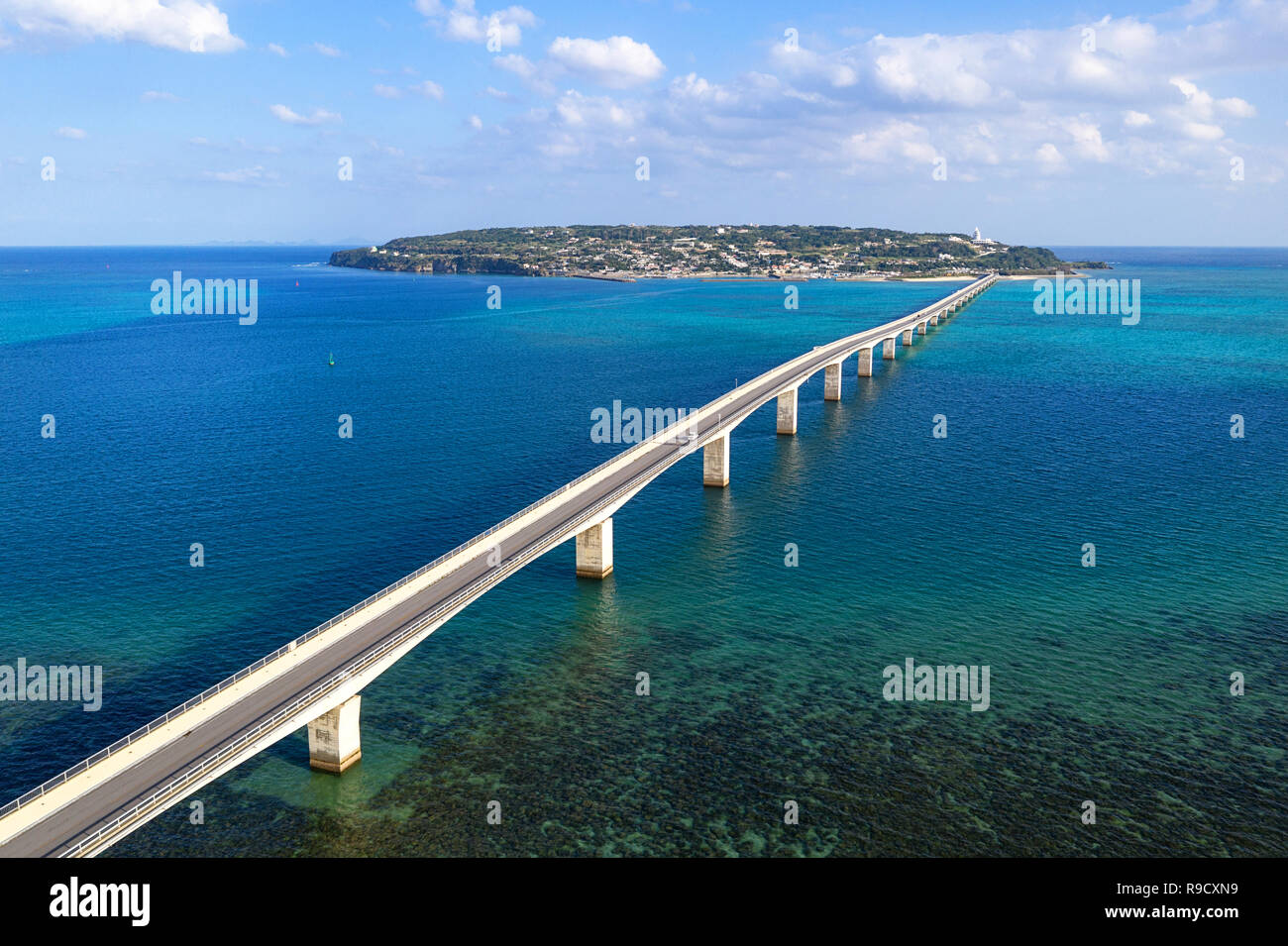 Okinawa, Japan at Kouri Bridge and Kouri Island Stock Photo - Alamy