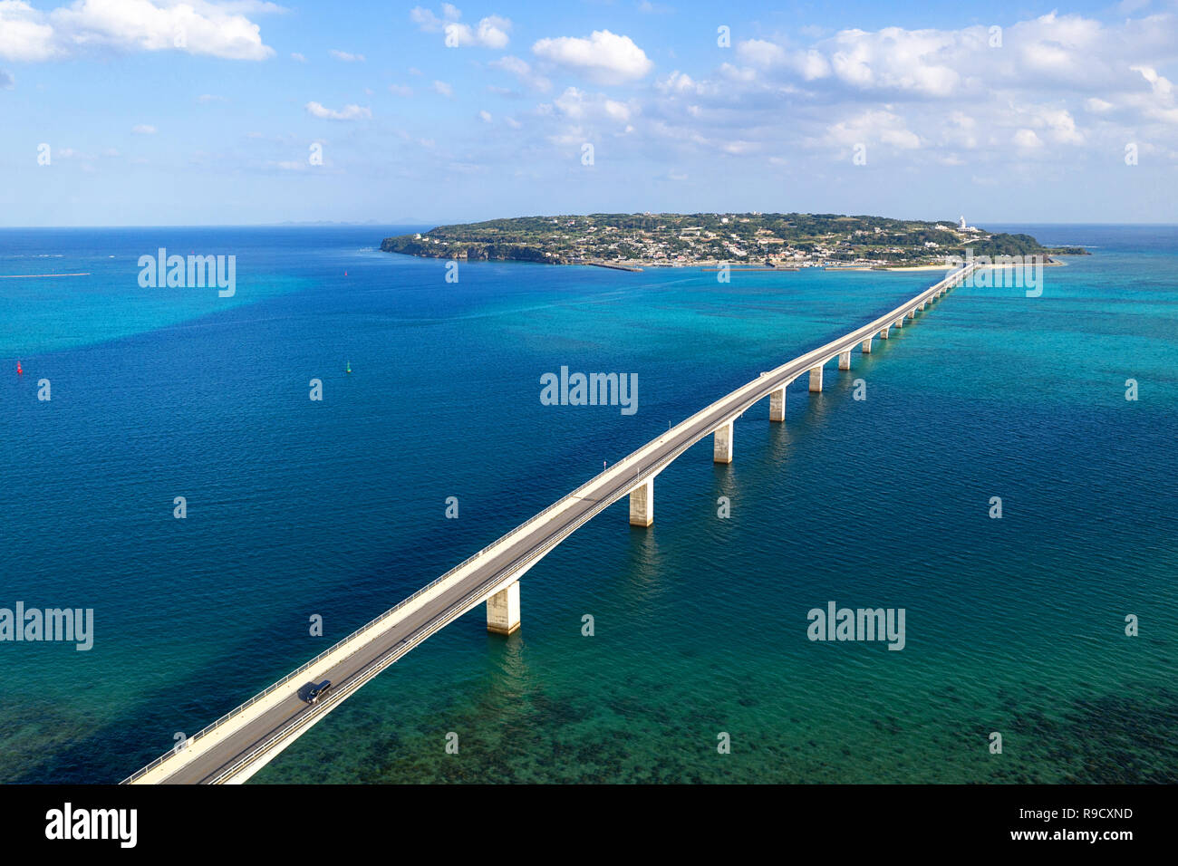 Okinawa, Japan at Kouri Bridge and Kouri Island Stock Photo - Alamy
