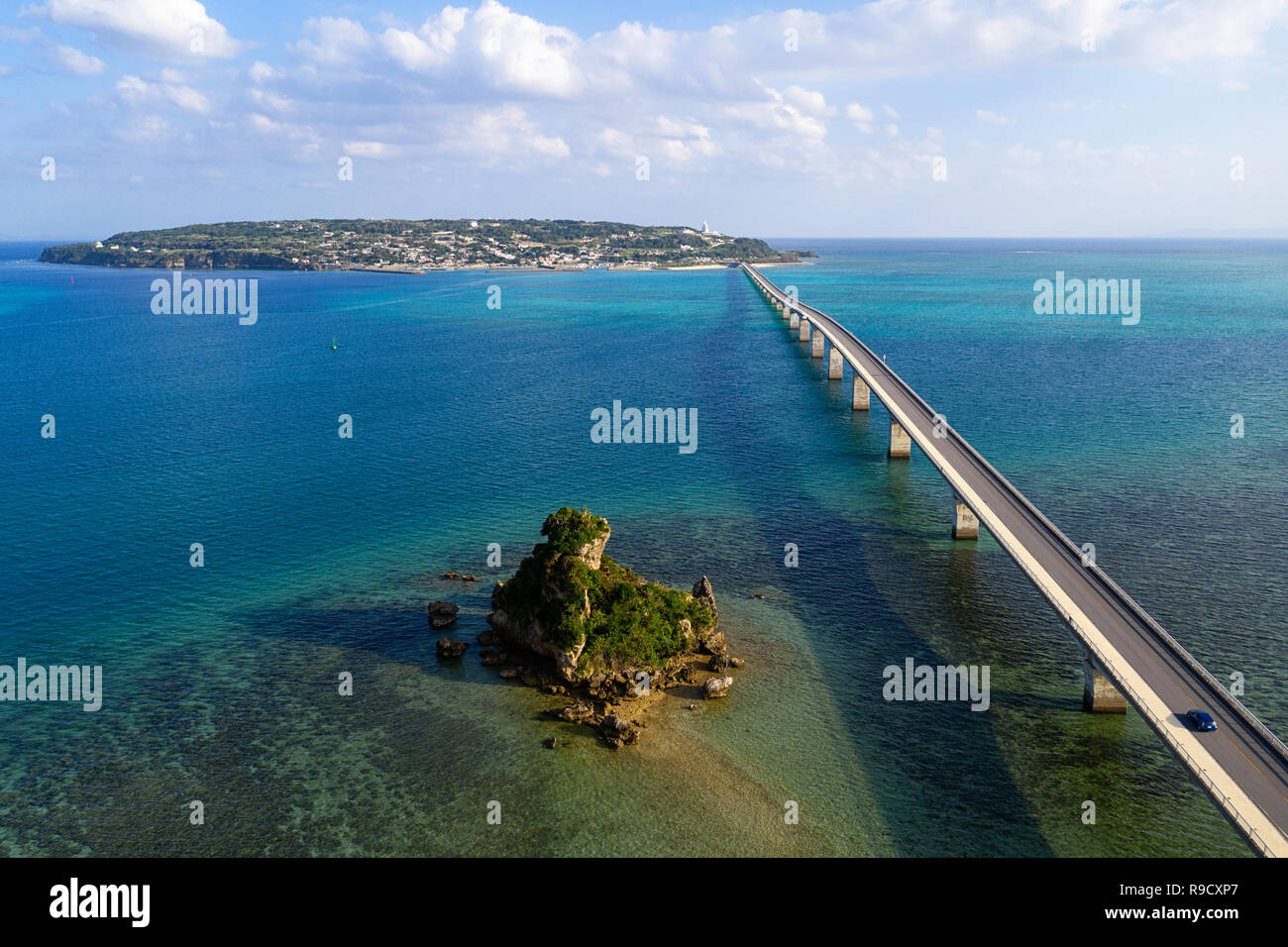 Okinawa, Japan at Kouri Bridge and Kouri Island Stock Photo - Alamy