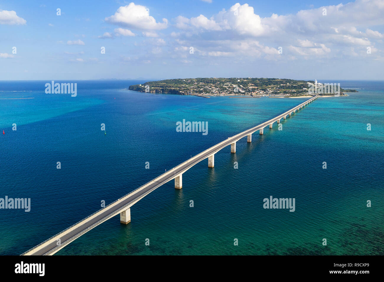 Okinawa, Japan at Kouri Bridge and Kouri Island Stock Photo - Alamy