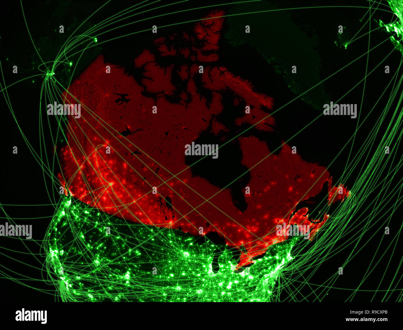 Canada technology map hi-res stock photography and images - Alamy