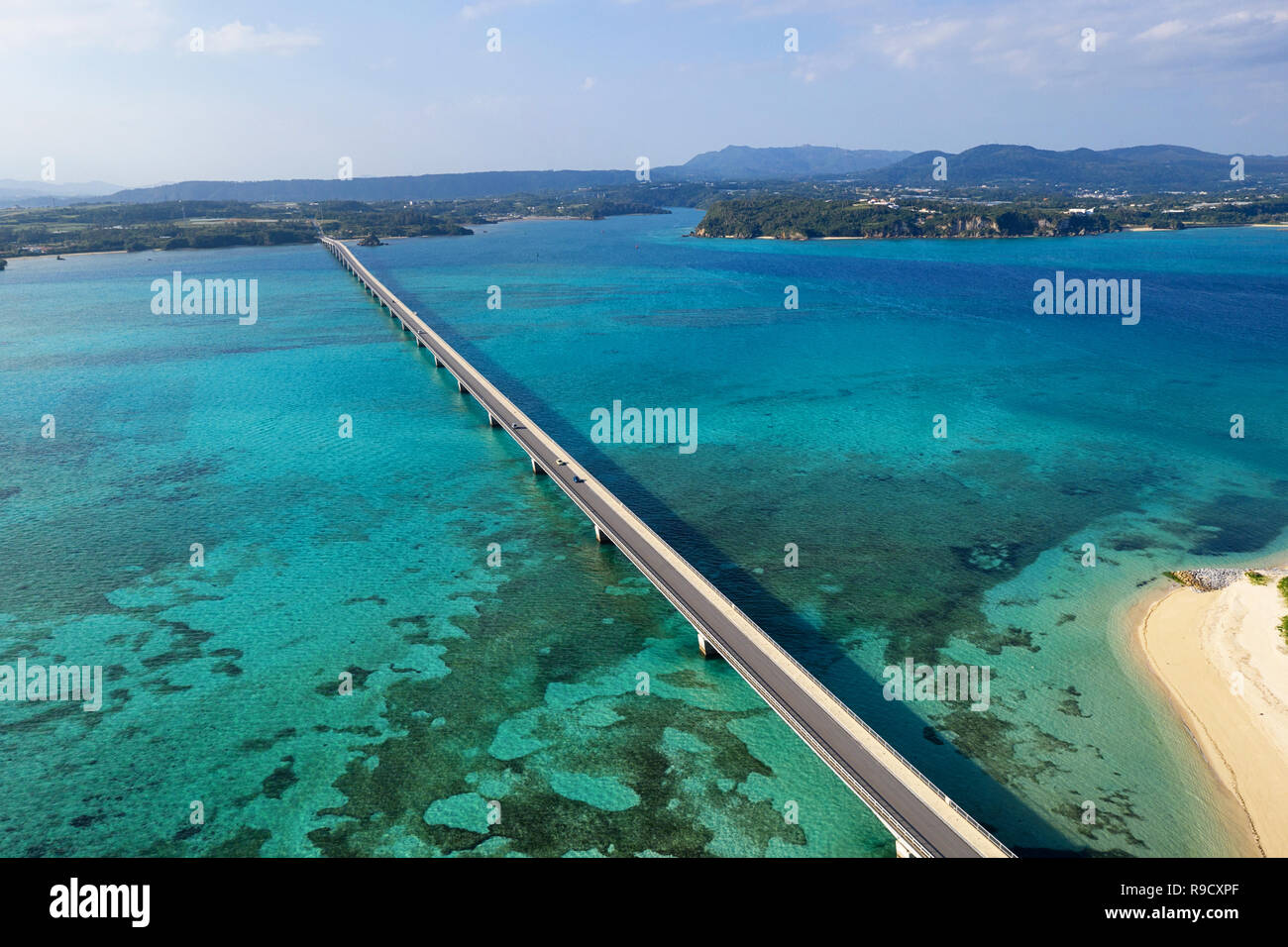 Okinawa, Japan at Kouri Bridge and Kouri Island Stock Photo - Alamy