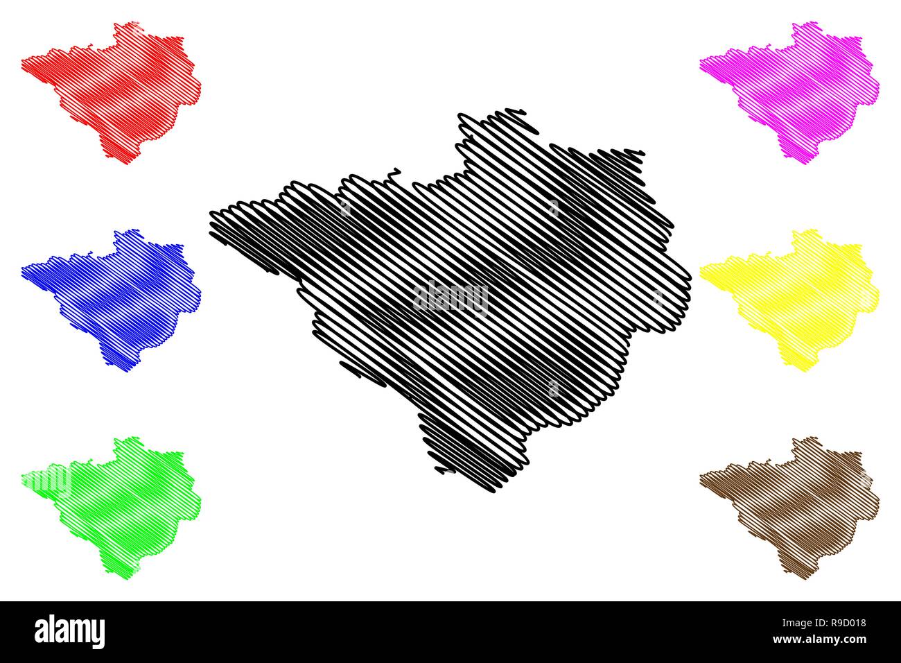 Yozgat (Provinces of the Republic of Turkey) map vector illustration ...