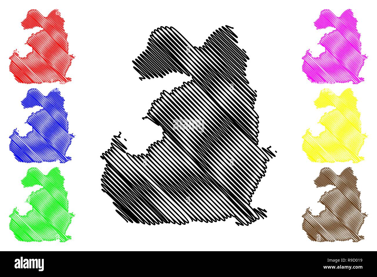 Van (Provinces of the Republic of Turkey) map vector illustration ...