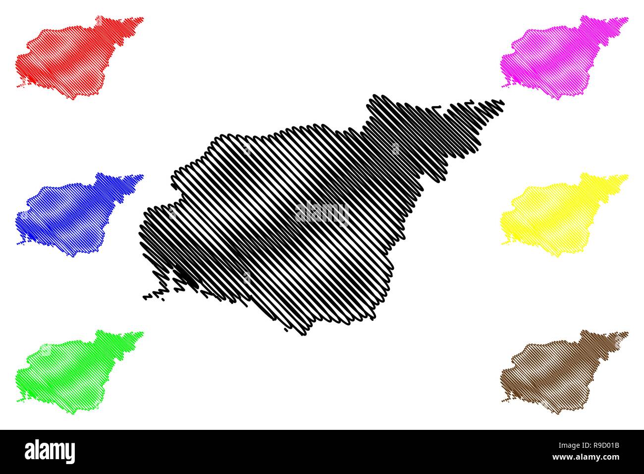 Tunceli (Provinces of the Republic of Turkey) map vector illustration ...