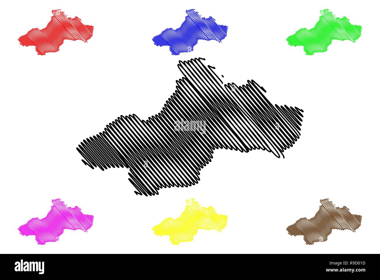 Tokat (Provinces of the Republic of Turkey) map vector illustration ...