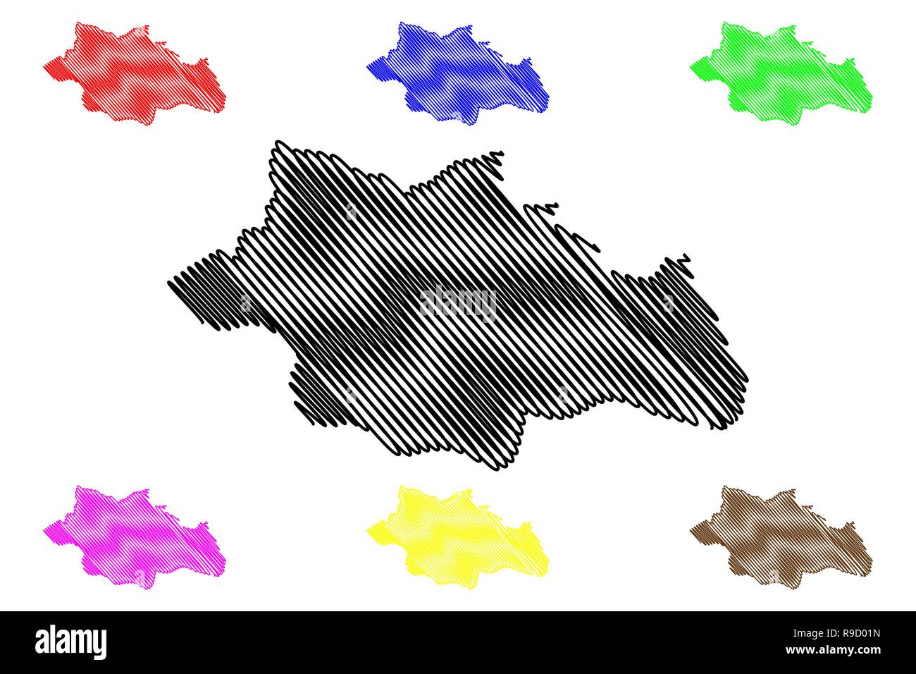 Siirt (Provinces of the Republic of Turkey) map vector illustration ...