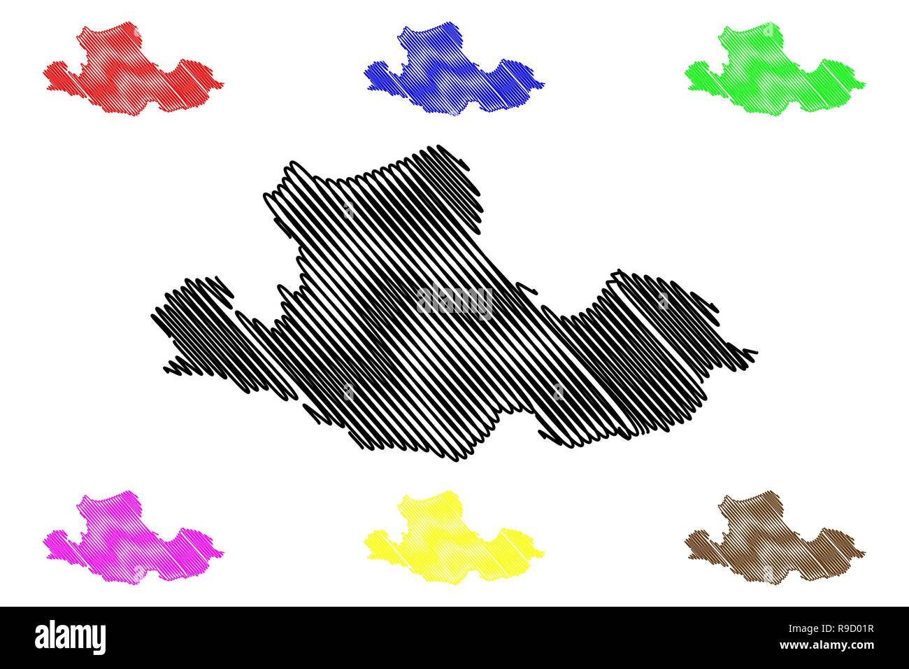 Samsun (Provinces of the Republic of Turkey) map vector illustration ...