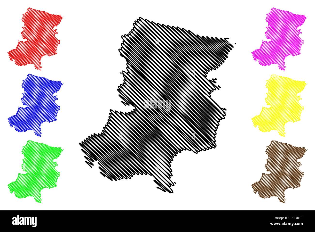 Sakarya (Provinces of the Republic of Turkey) map vector illustration ...
