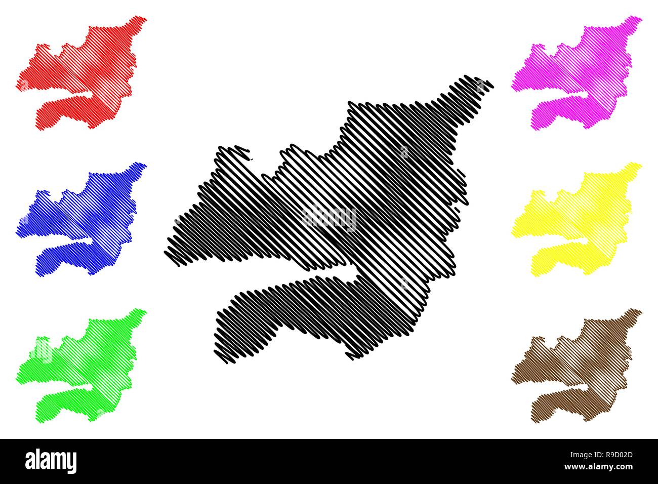 Kocaeli (Provinces of the Republic of Turkey) map vector illustration ...