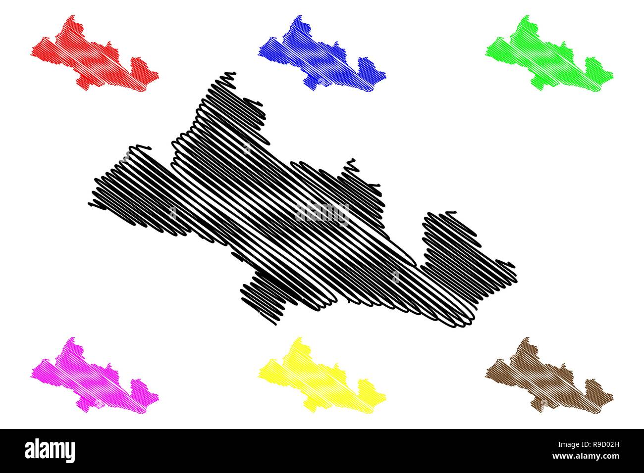 Kilis (Provinces of the Republic of Turkey) map vector illustration ...