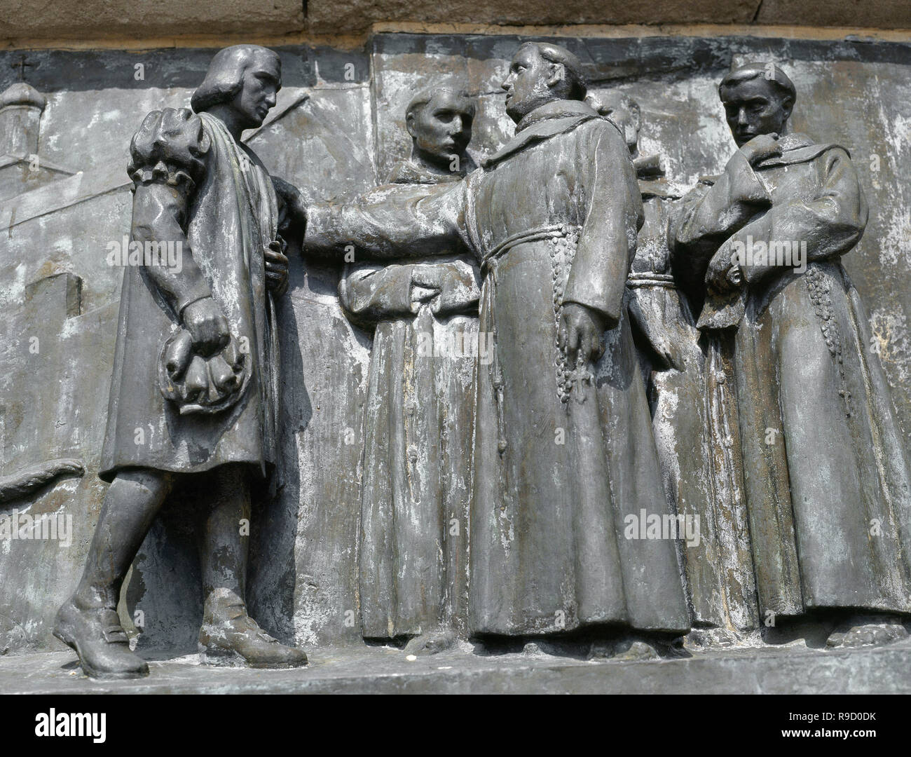 Spain. Catalonia. Barcelona. The Monument of Christopher Columbus ...