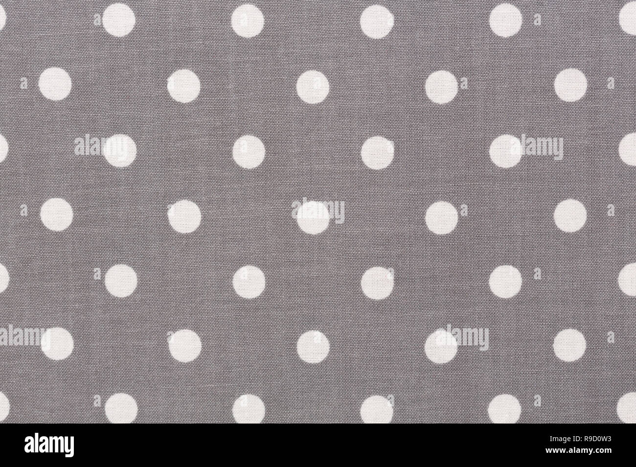 Red Dots On Grey Fabric
