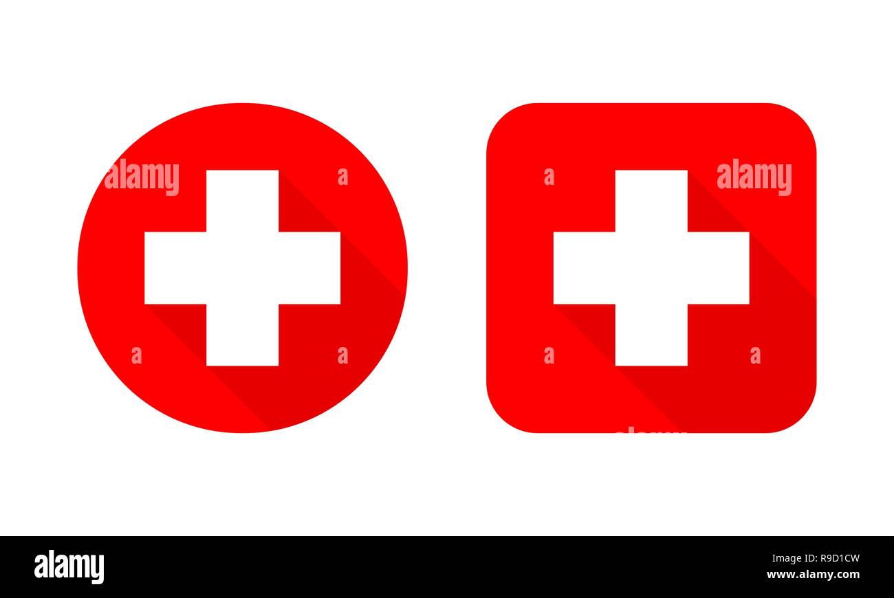 Set of Medical crosses. Vector illustration. Red Medical symbol ...