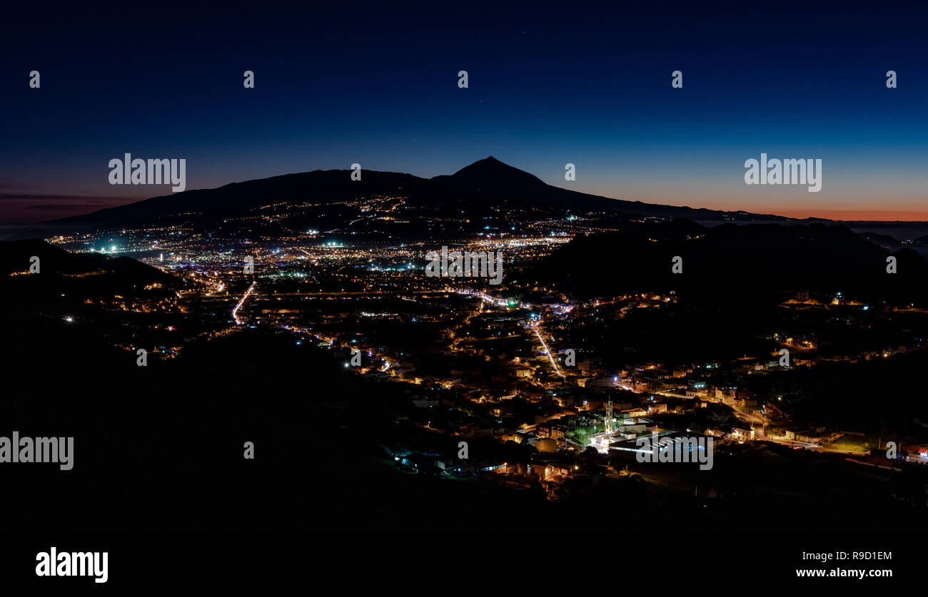 Night in La Laguna city, Tenerife, Canary Island Stock Photo - Alamy