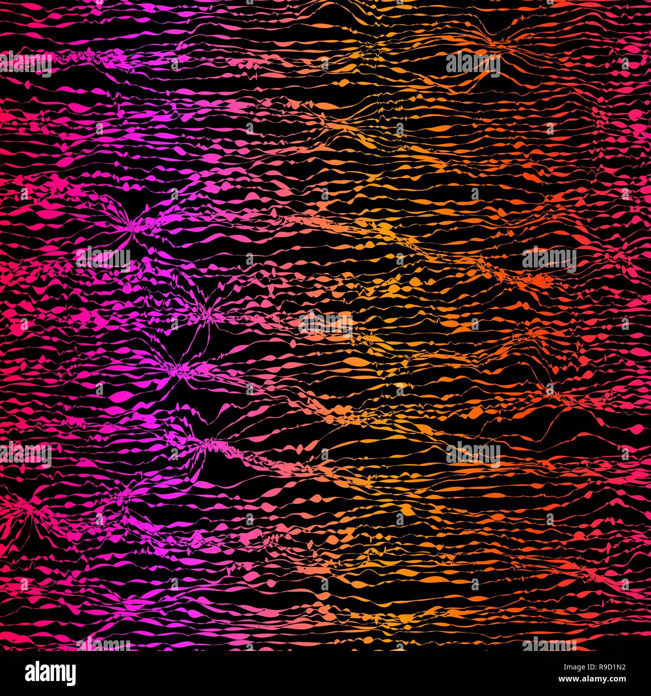 Abstract background with chaotic waves. Vector illustration. Colorful ...